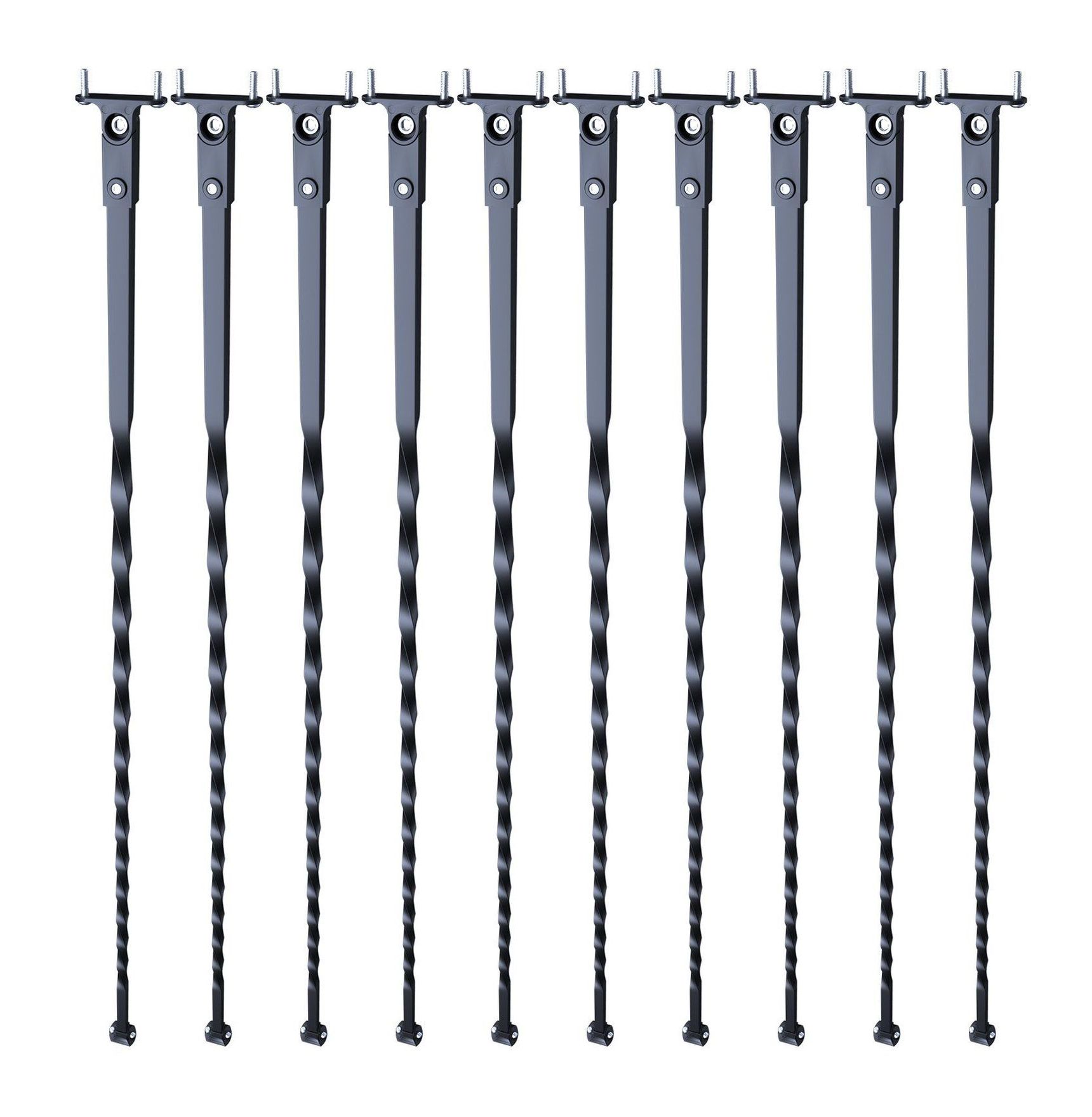Metal Stair Balusters 44'', 10 Pack - Galvanized Steel Deck Spindles ...