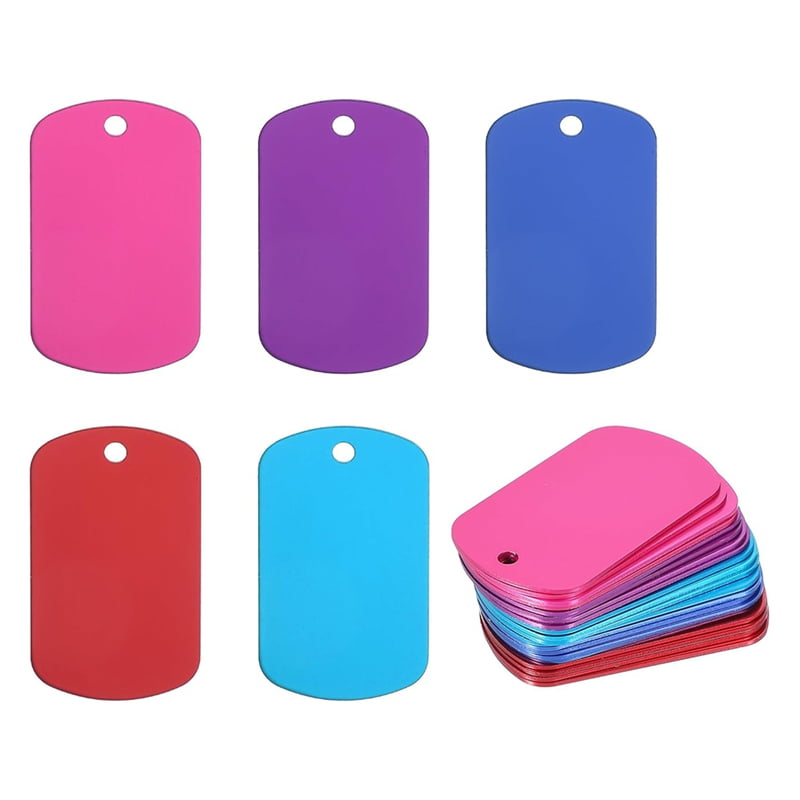 Metal Stamping Blanks Tags 2 Inch , 50 Pcs Aluminum Blank Dog Tags ...
