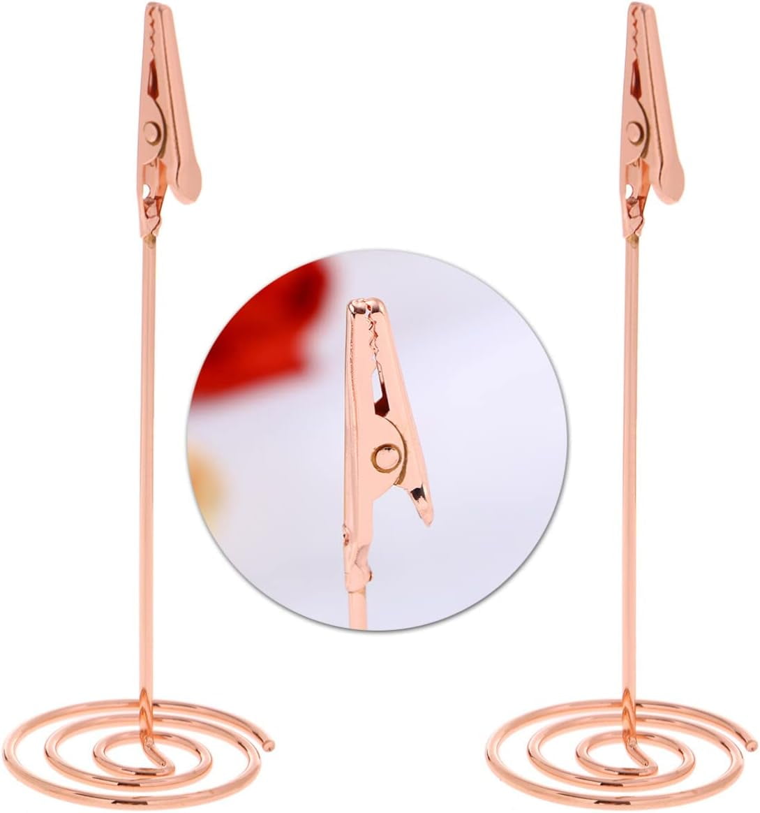 Metal Stand Menu Clips Stand Holder Wedding Table Numbers Acrylic Card ...