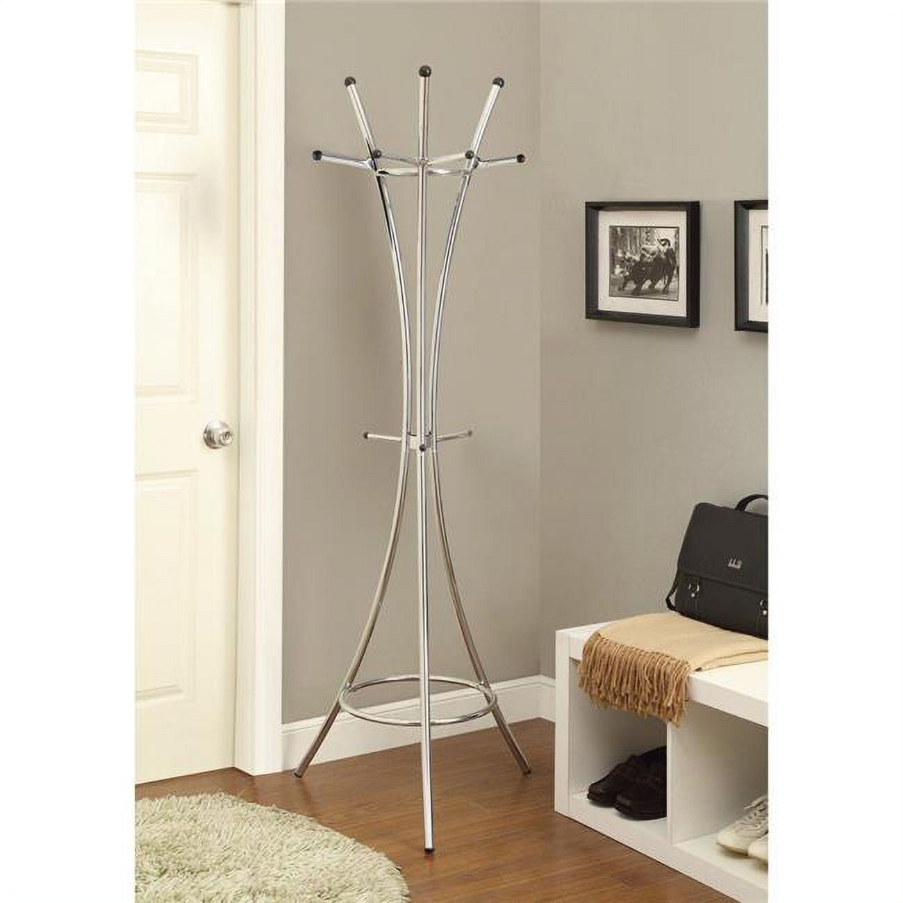 Metal Standing Coat Rack With Rubber Tips, Silver - Walmart.com