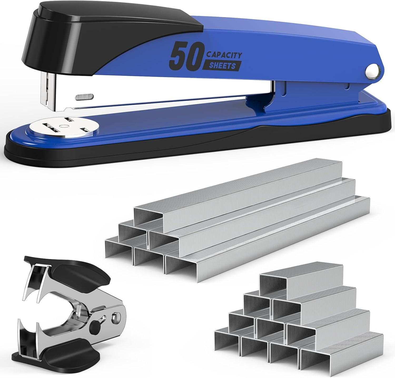 Metal Stapler , Full Strip Staplers for Desk, No Jam, Non-Slip for ...