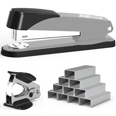 Bostitch Stapler with 1260 Staples - InPower Red Spring Powered Stapler ...