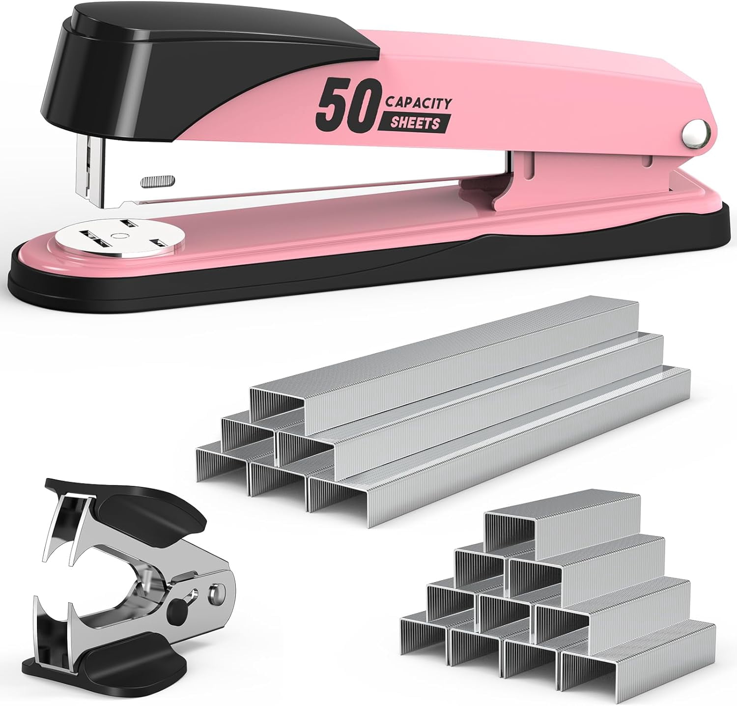 Metal Stapler Heavy Duty 50 Sheet Capacity with 1750 Staples and Staple ...