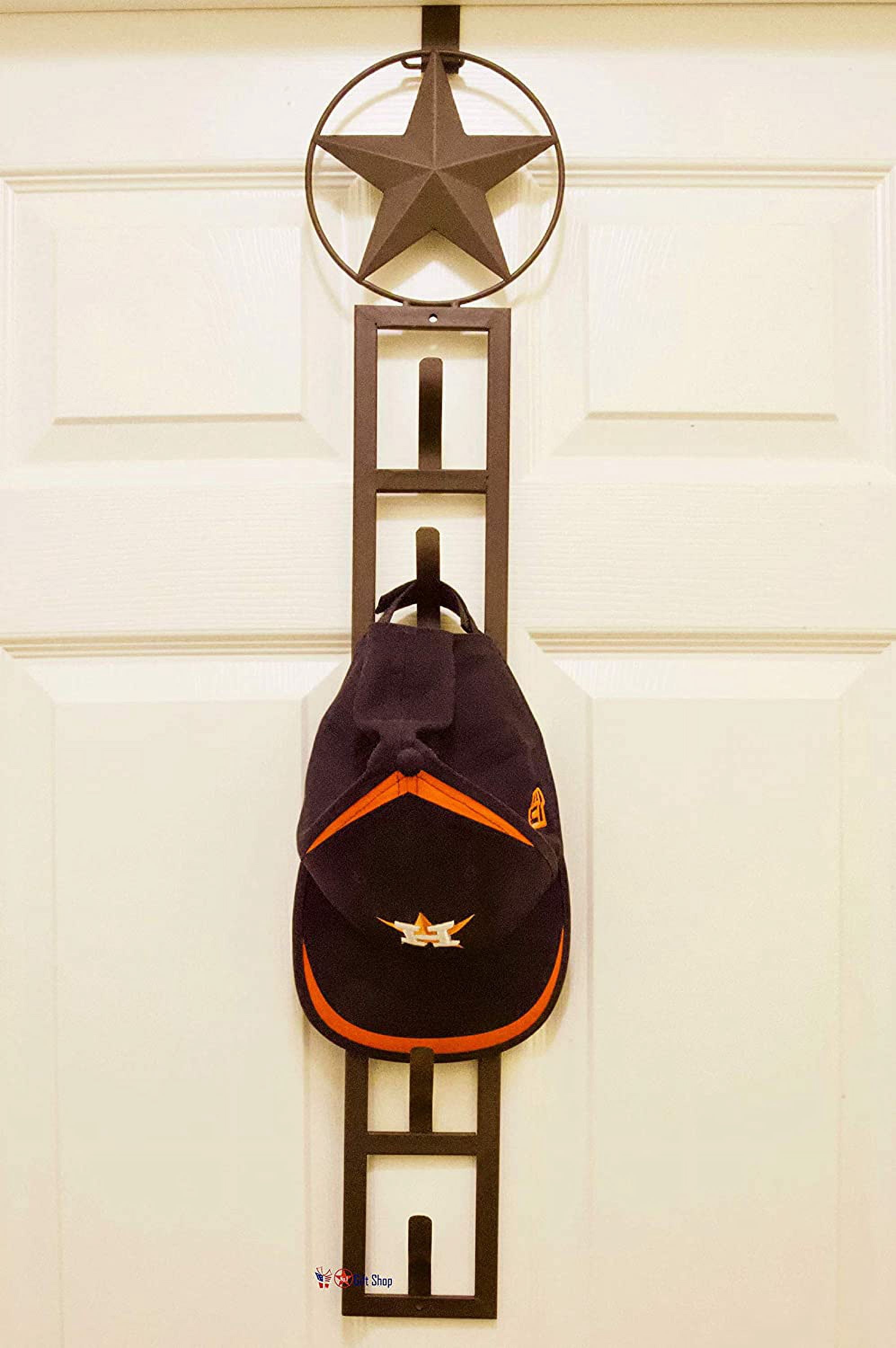 Metal Star Baseball Cap Holder Wall Mounted Over The Door Display ...