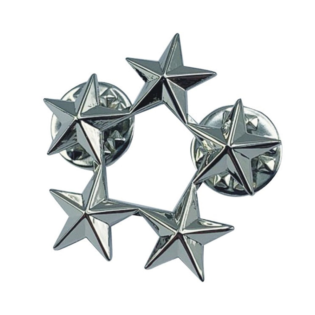 Metal Star Pin Chinese Style Rank Level Badge Fashion Brooch Lapel Pin ...