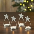 Star Tealight Holder Galvanized Set of 4 4x1.75x1.75 - Walmart.com