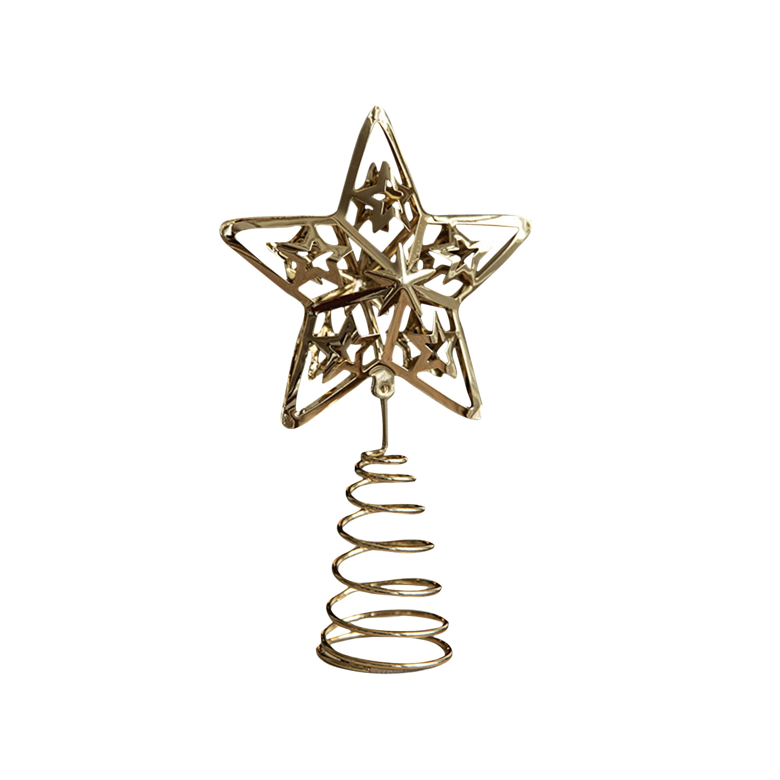 Metal Star Tree Topper Decorative Ornament for Holiday Christmas Tree ...