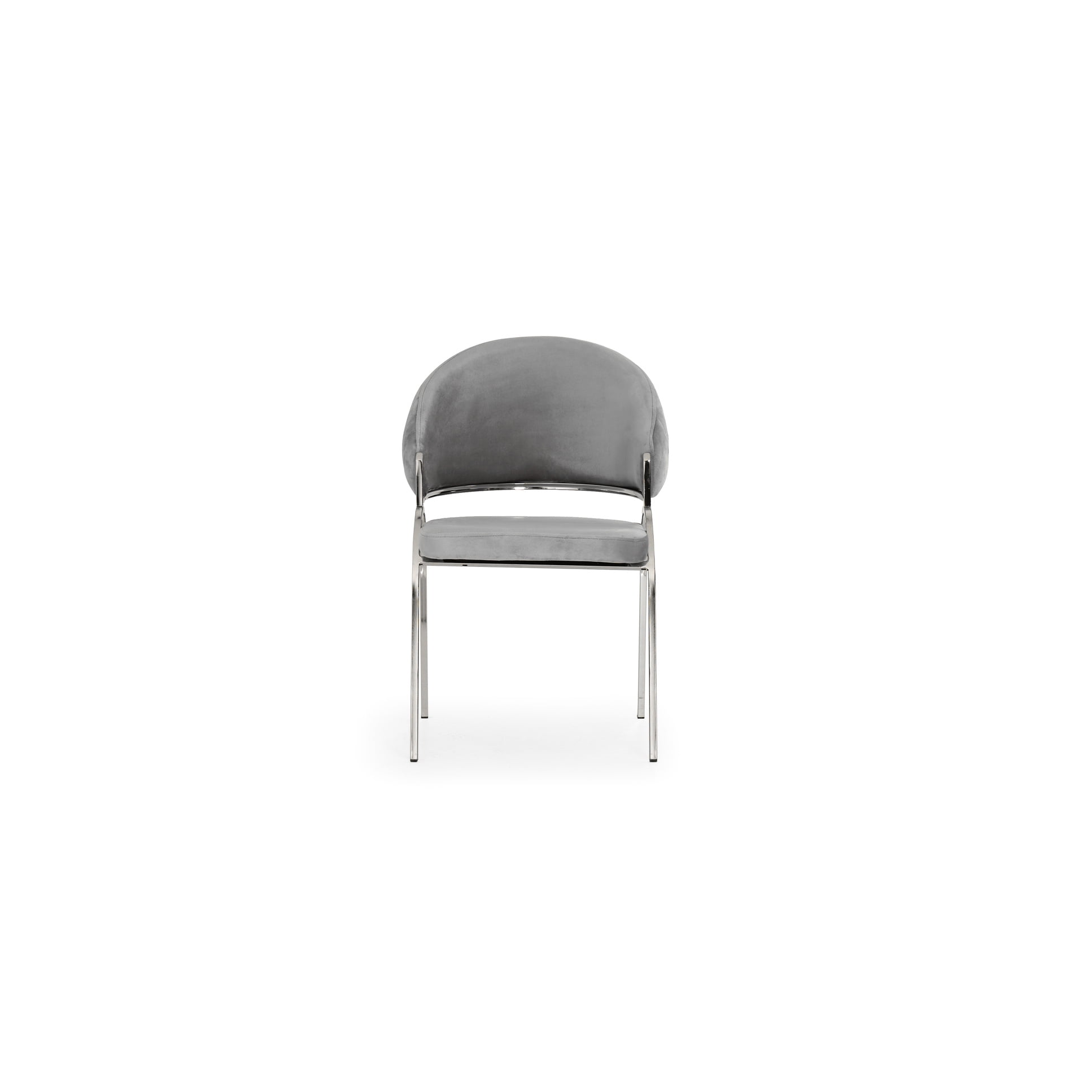 Metal & Steel Computer Chair, Gray Velvet, Ergonomic Typing Chair With ...