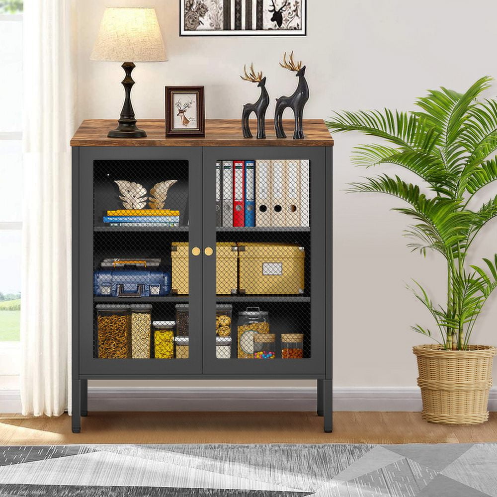 Metal Steel Storage Cabinet,Office File Cabinet Locker 2 Grid Doors ...