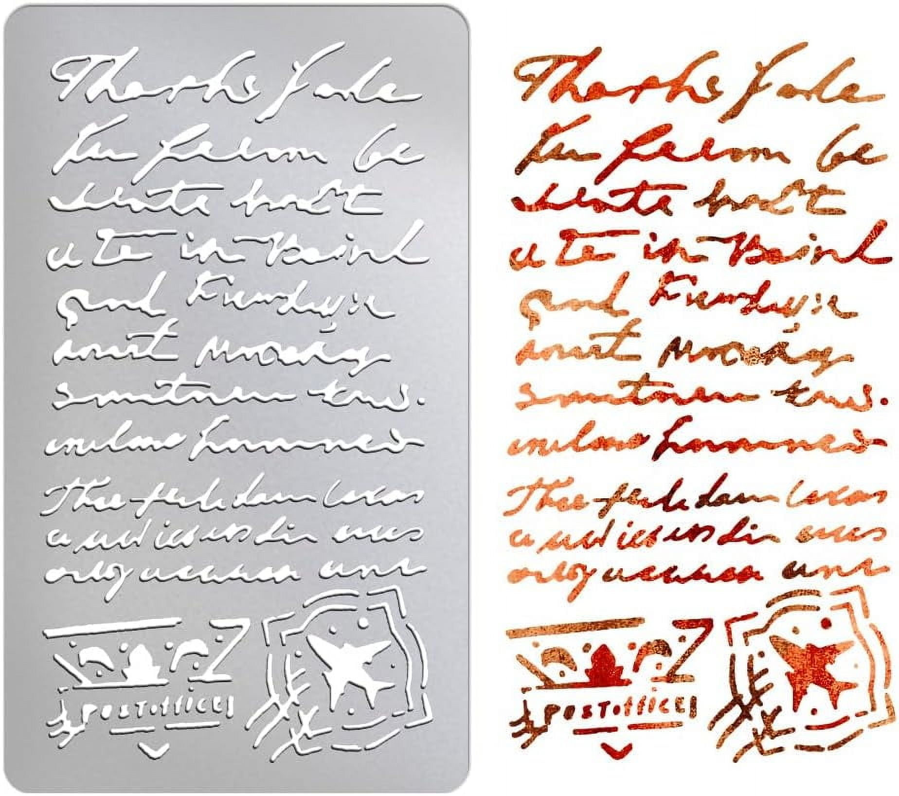 Metal Stencil French Handwriting Stencils French Script Letter Stencils Stainless Steel ...