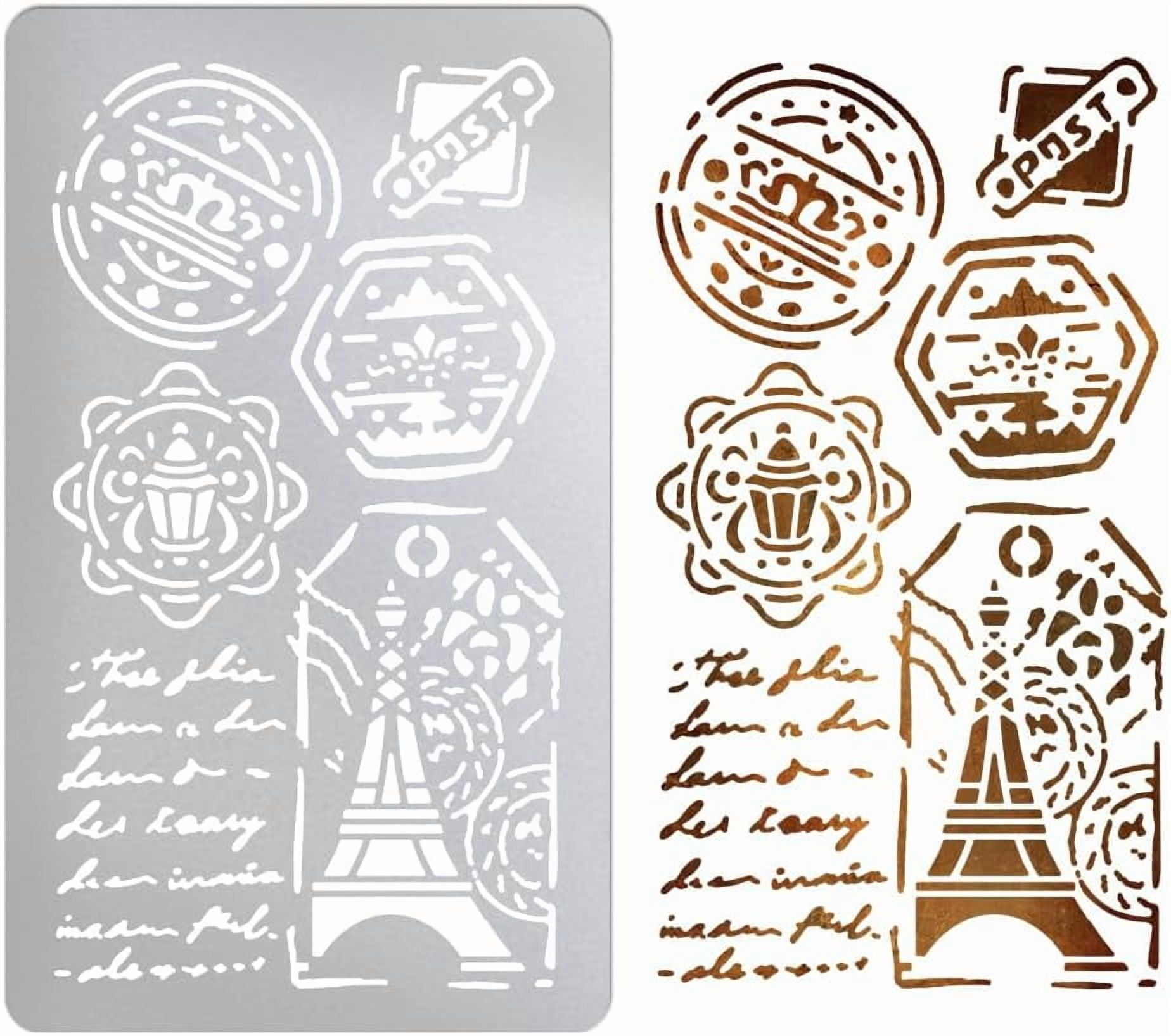 Metal Stencil French Postmark Element Stencils Stainless Steel Reusable ...