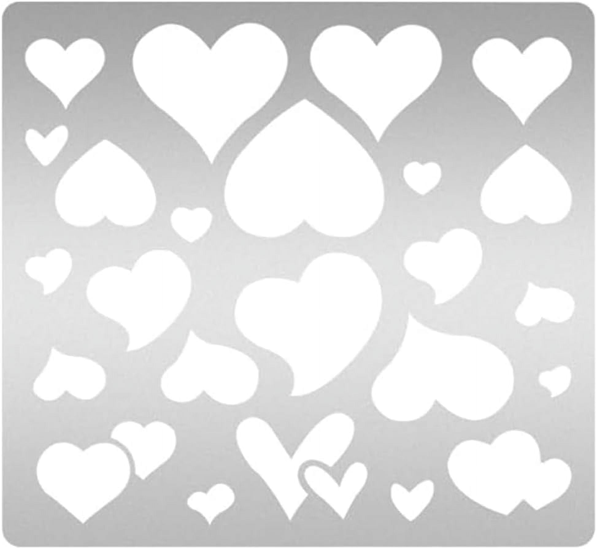Metal Stencil Heart Cutouts Stencil Drawing Template Stainless Steel ...