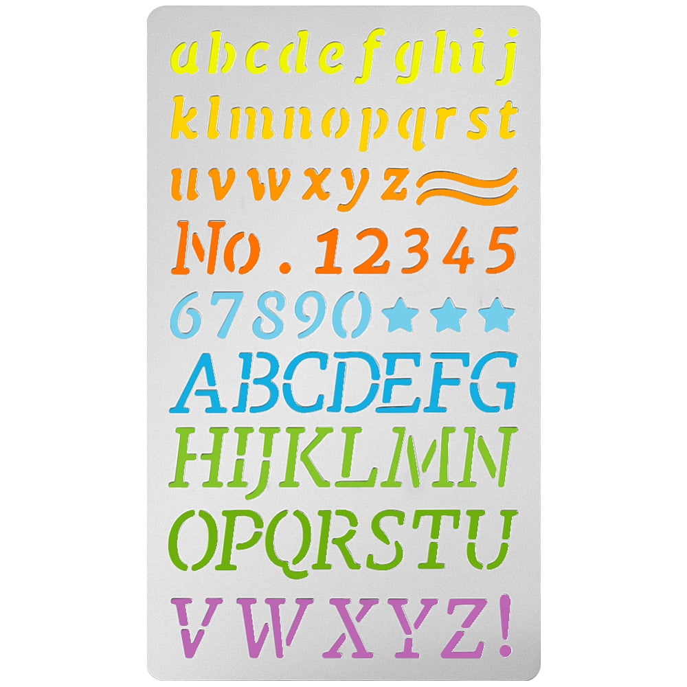 Metal Stencil Letters Number Stencils for Craft Wood Burning Stainless ...