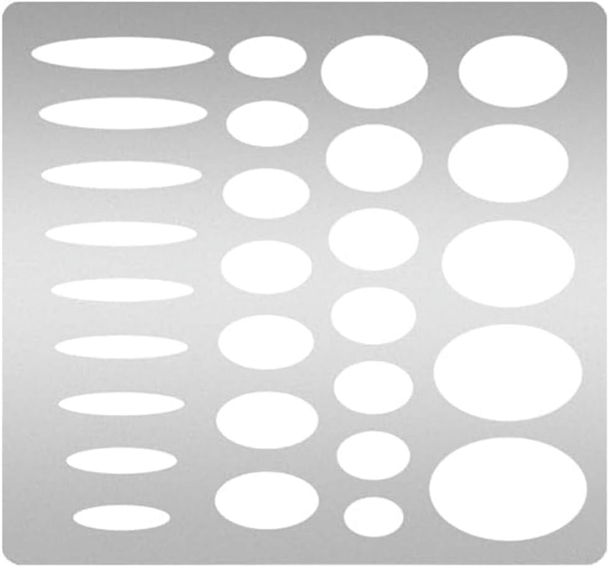 Metal Stencil Oval Cutouts Stencil Drawing Template Stainless Steel ...