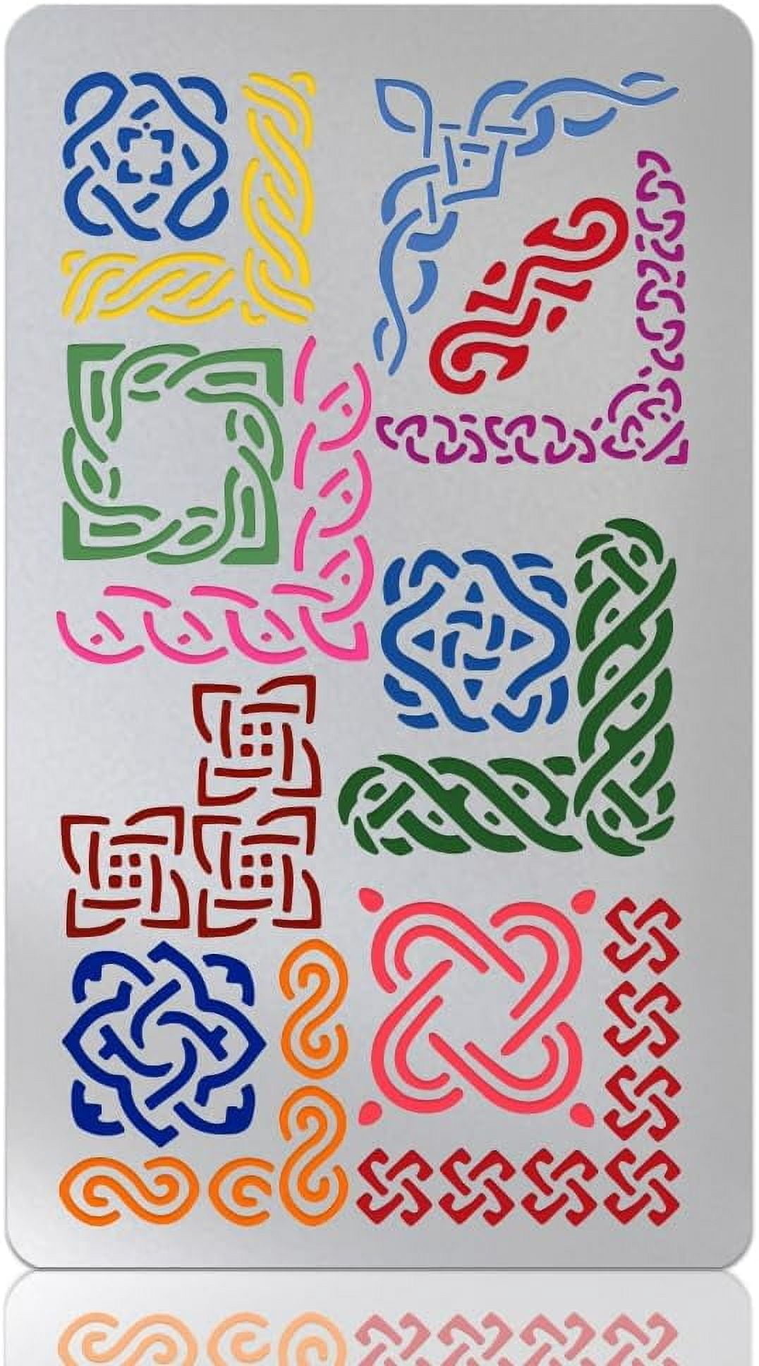 Metal Stencil Runes Corners Stencils Stainless Steel Reusable Template ...