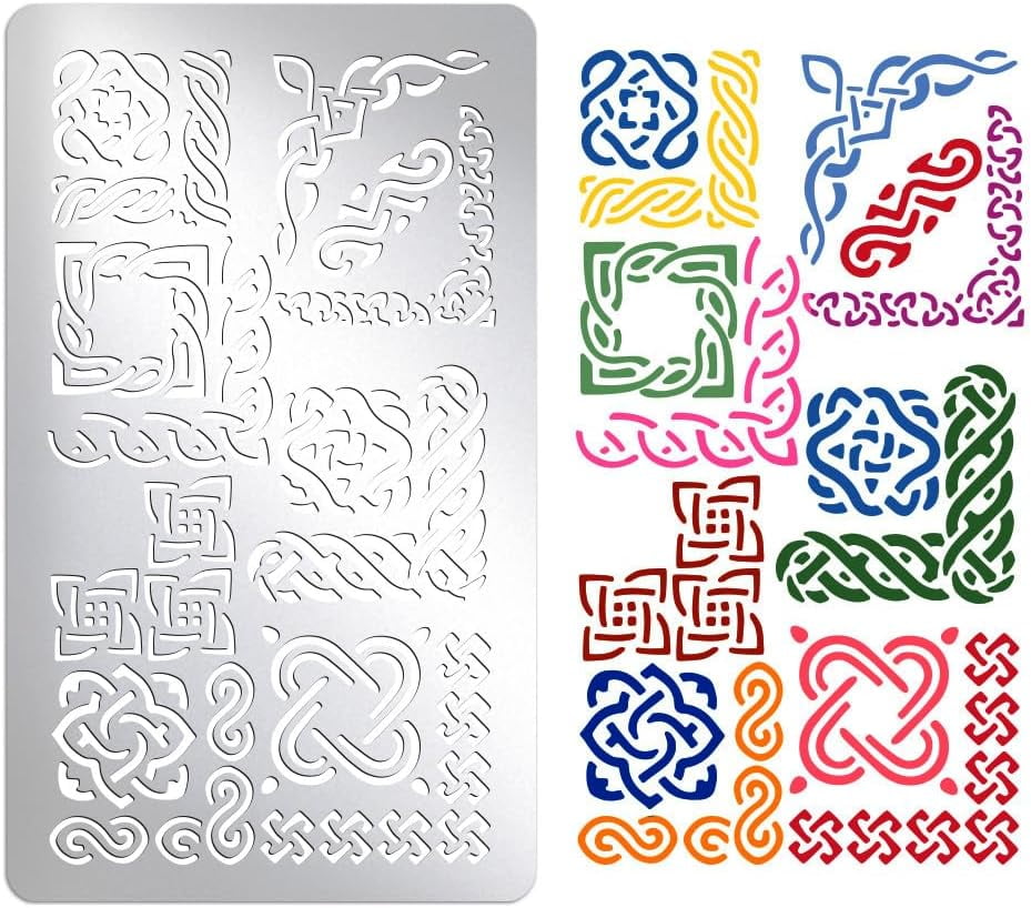 Metal Stencil Runes Stencils Painting Stencils Rune Corners Template ...