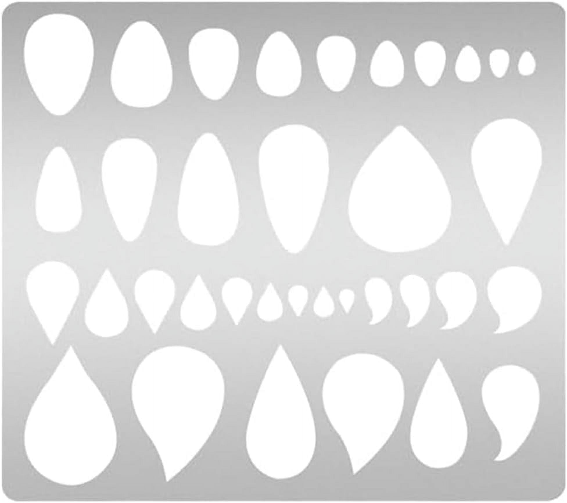 Metal Stencil Teardrops Cutouts Stencil Drawing Template Stainless ...
