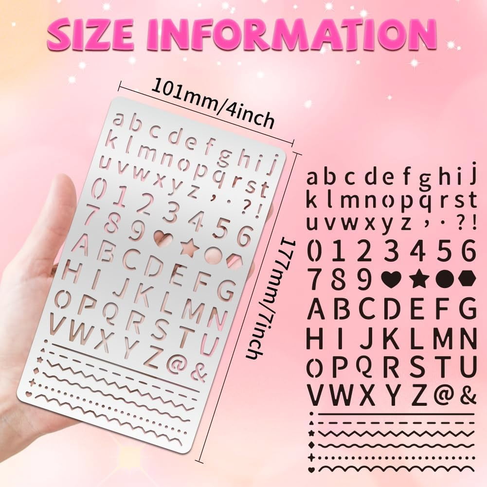 Metal Stencils Letters 4x7 Reusable Alphabet Number Stencils ...
