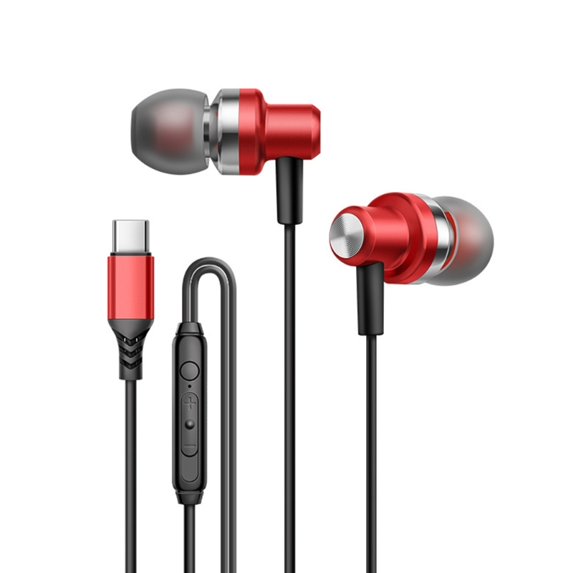 Metal Stereoed Type C Corded Earphones Headphones In Ear Designing ...