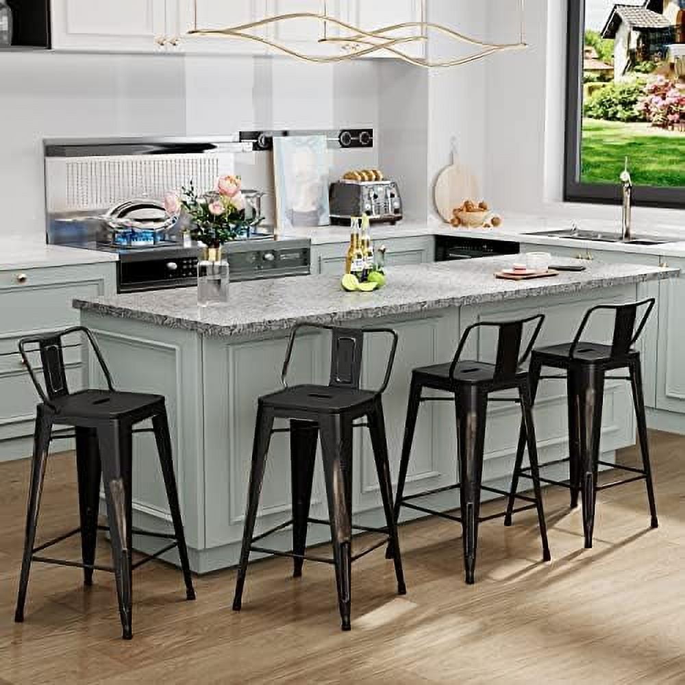 Metal Stools with Backs Kitchen Counter Stools Counter Height Stools ...