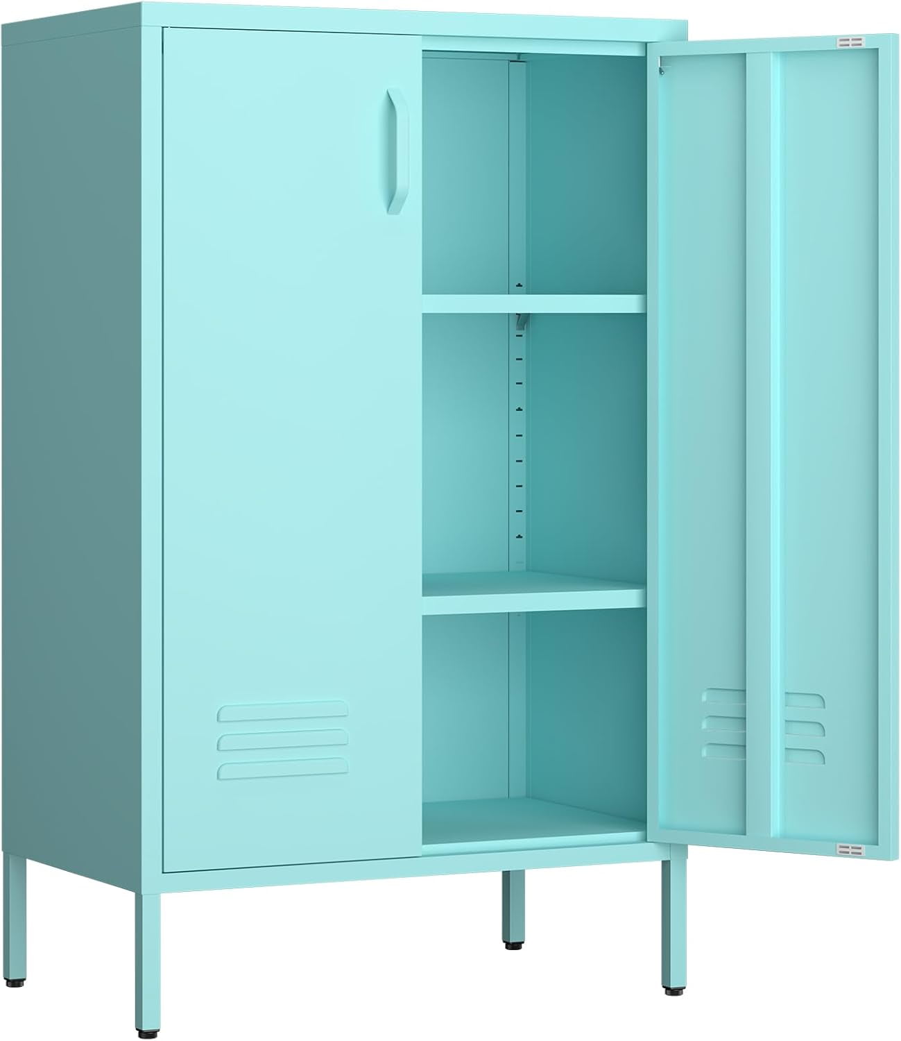Metal Storage Cabinet,2 Doors Accent Cabinet,Sideboard Cabinet with ...