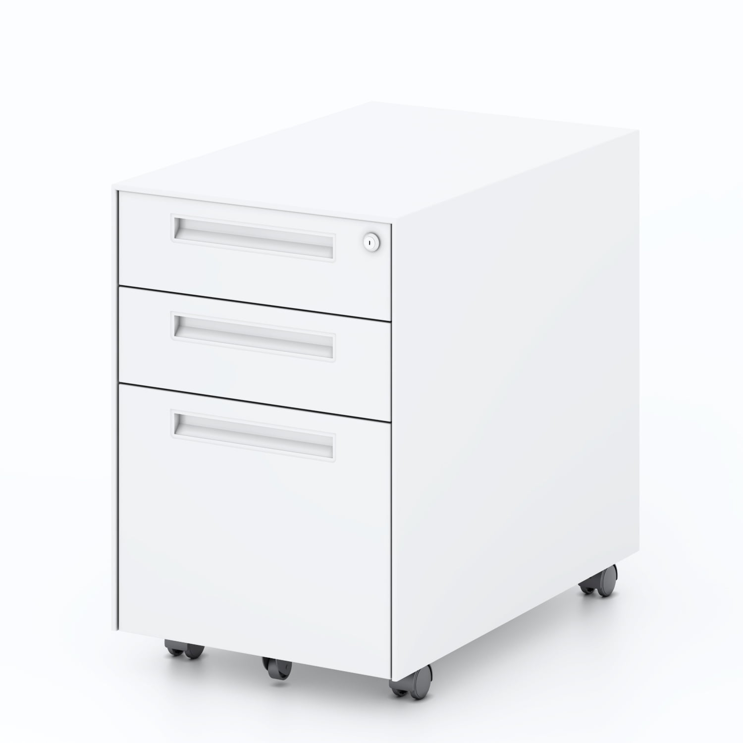 Metal Storage Cabinet, 3 Drawer Mobile File Cabinet With 5 Casters ...