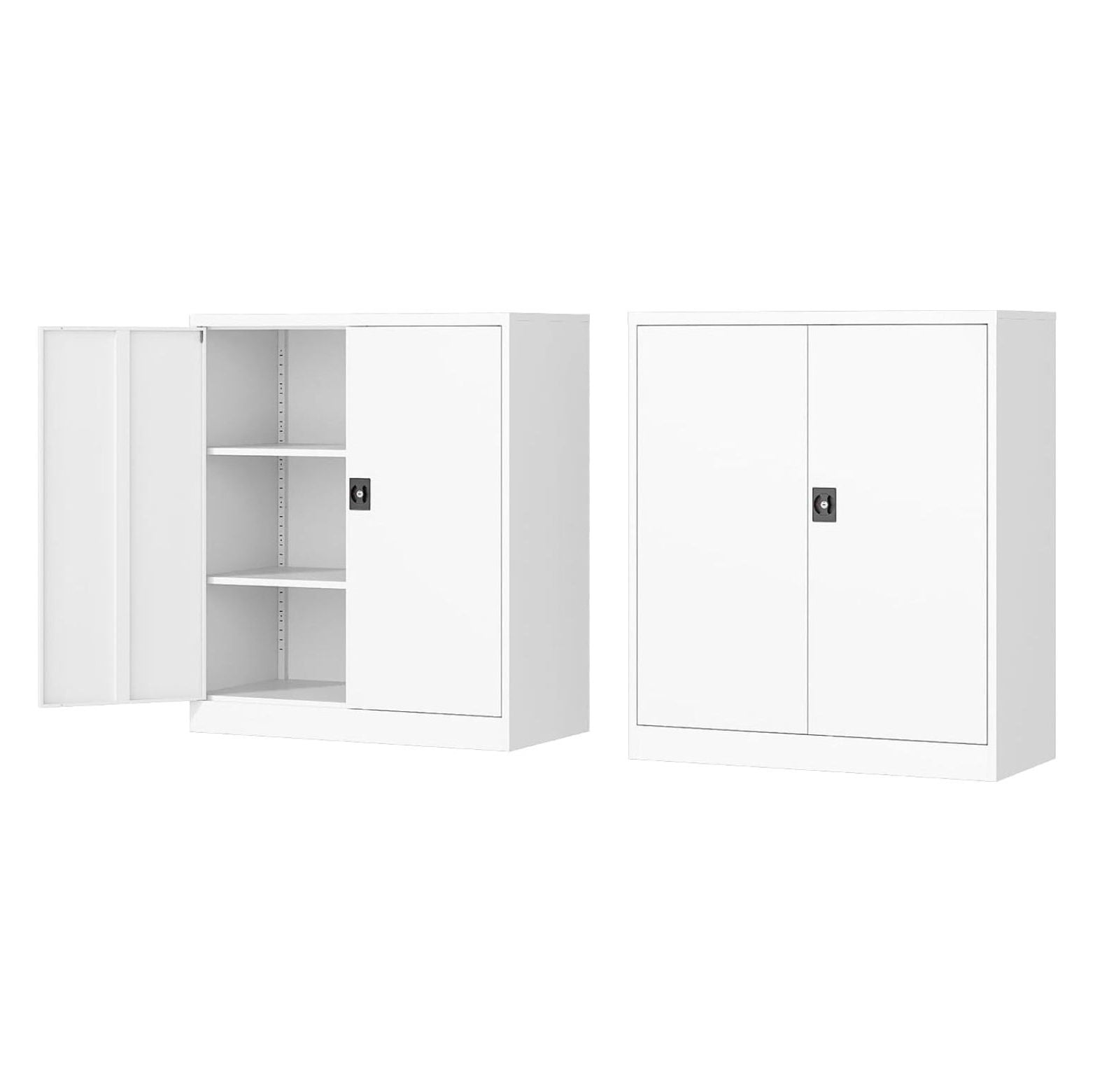 Metal Storage Cabinet-36” Tall Steel File Cabinets with Lockable Doors ...