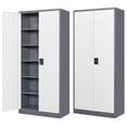 Metal Storage Cabinet with 6 Shelves,Garage Storage Cabinet with Lock ...