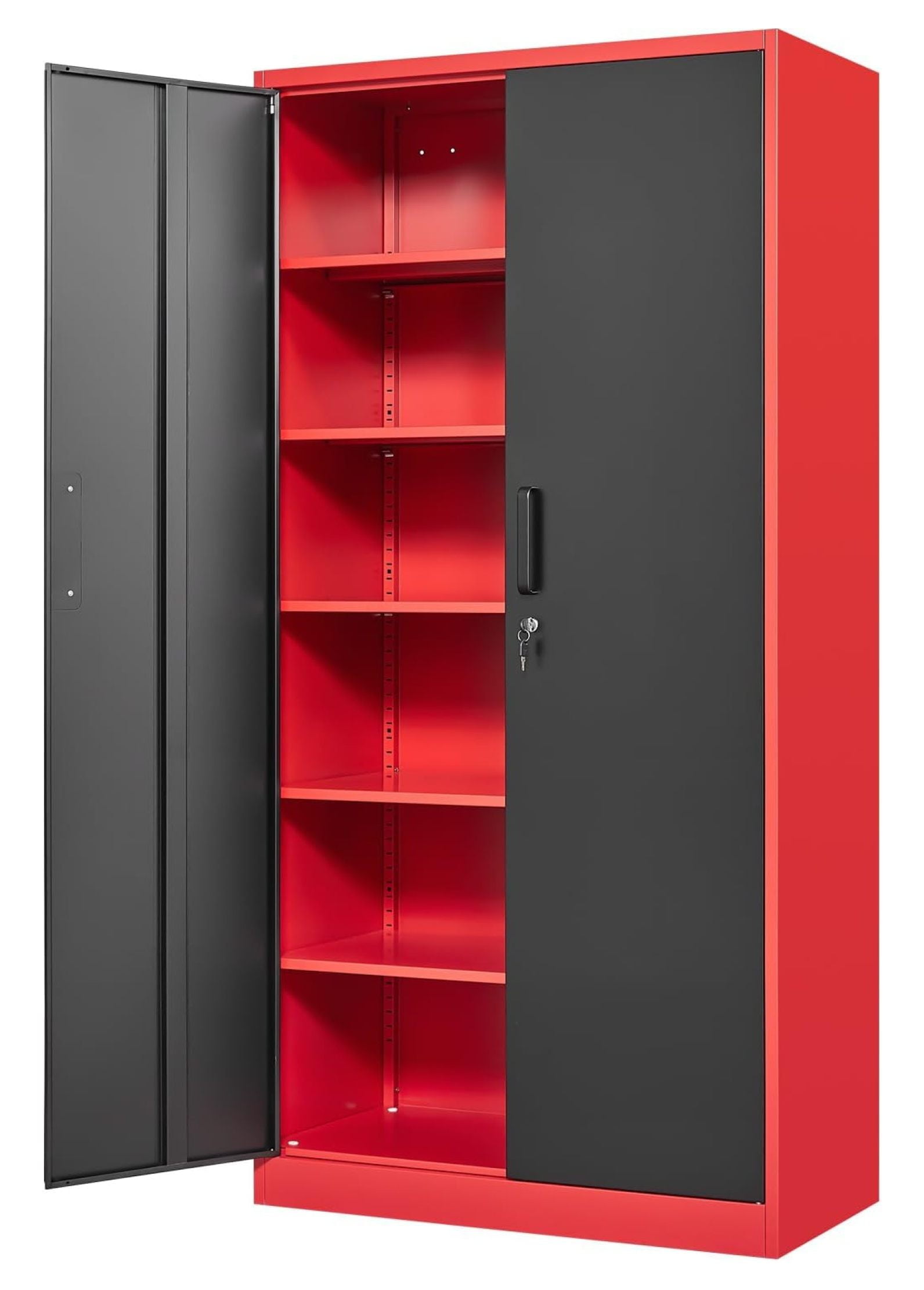 Metal Storage Cabinet-71” Tall Steel File Cabinets with Lockable Doors ...