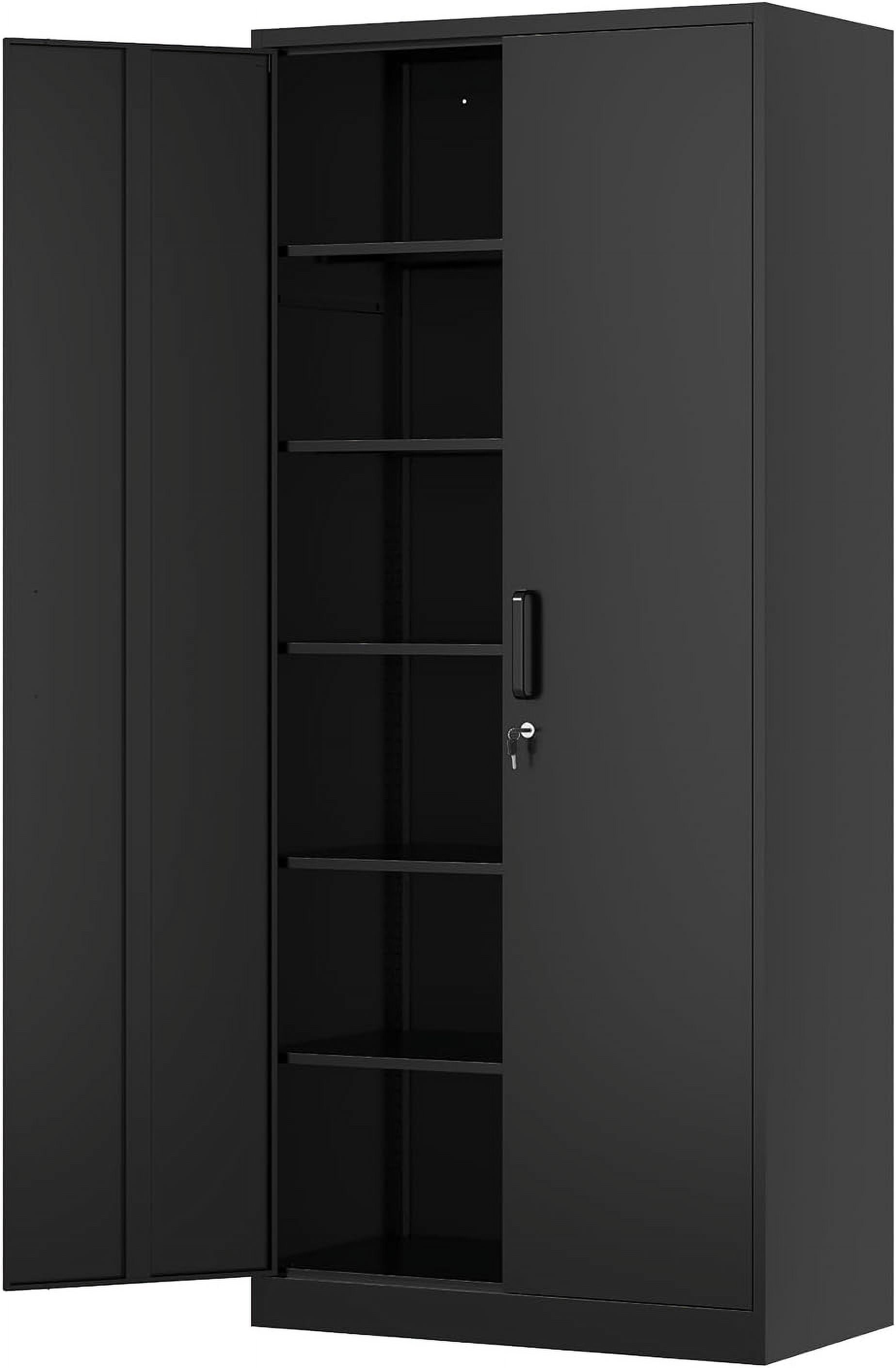 Metal Storage Cabinet-71” Tall Steel File Cabinets with Lockable Doors ...