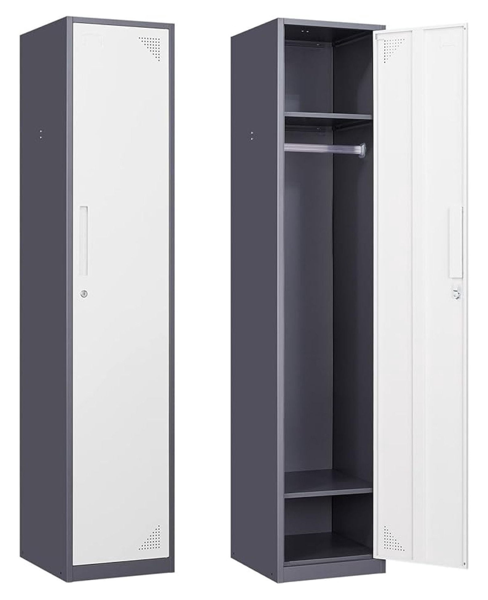 Metal Storage Cabinet, 71" Tall Storage Locker for Employees, Steel ...