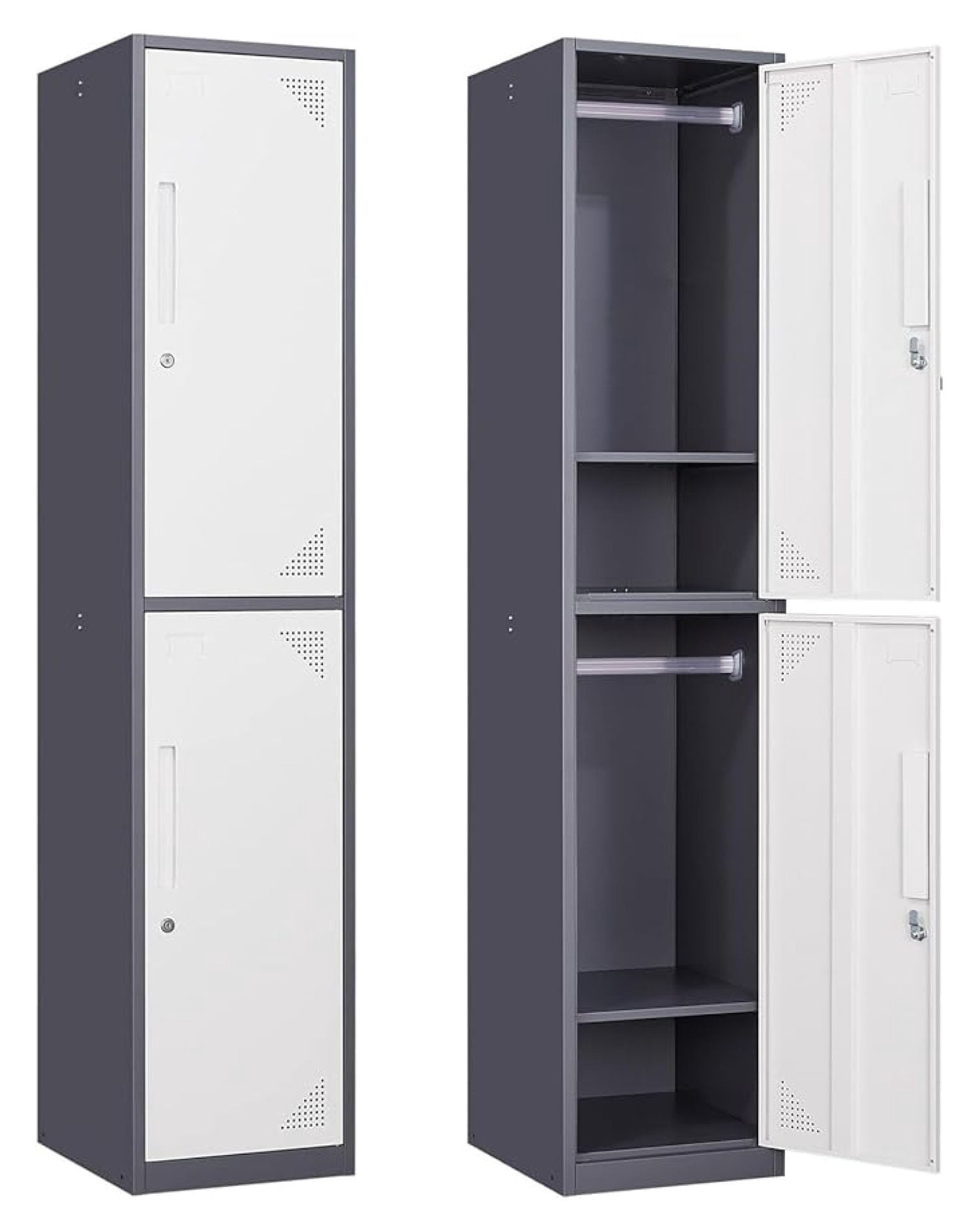Metal Storage Cabinet, 71" Tall Storage Locker for Employees, Steel ...