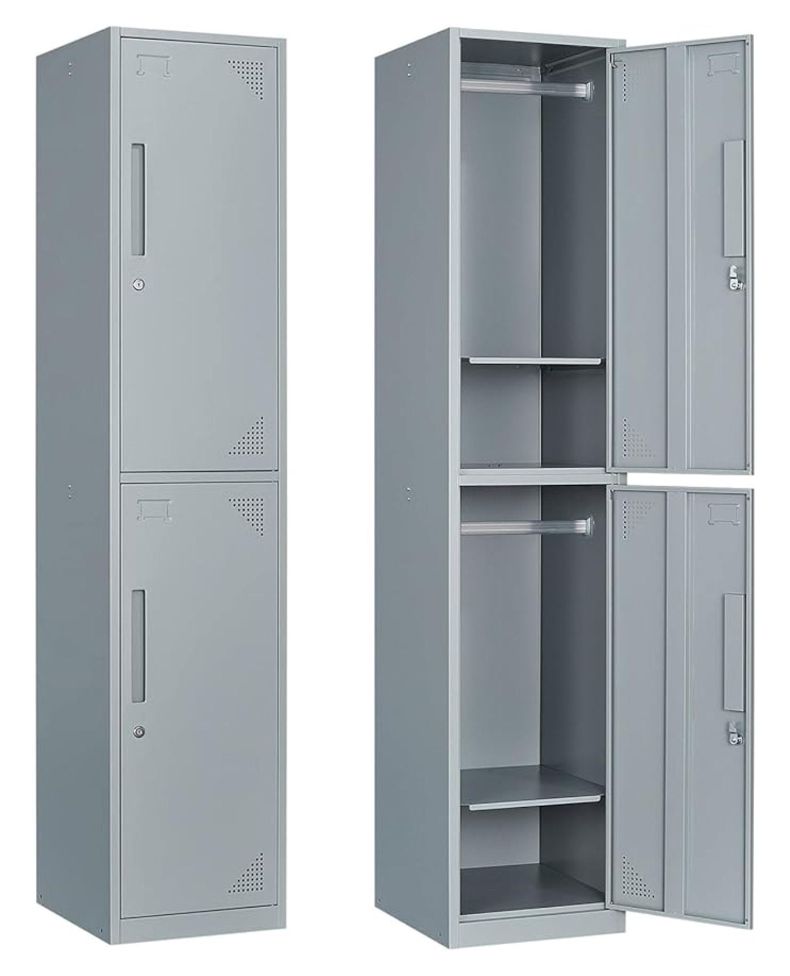 Metal Storage Cabinet, 71" Tall Storage Locker for Employees, Steel ...