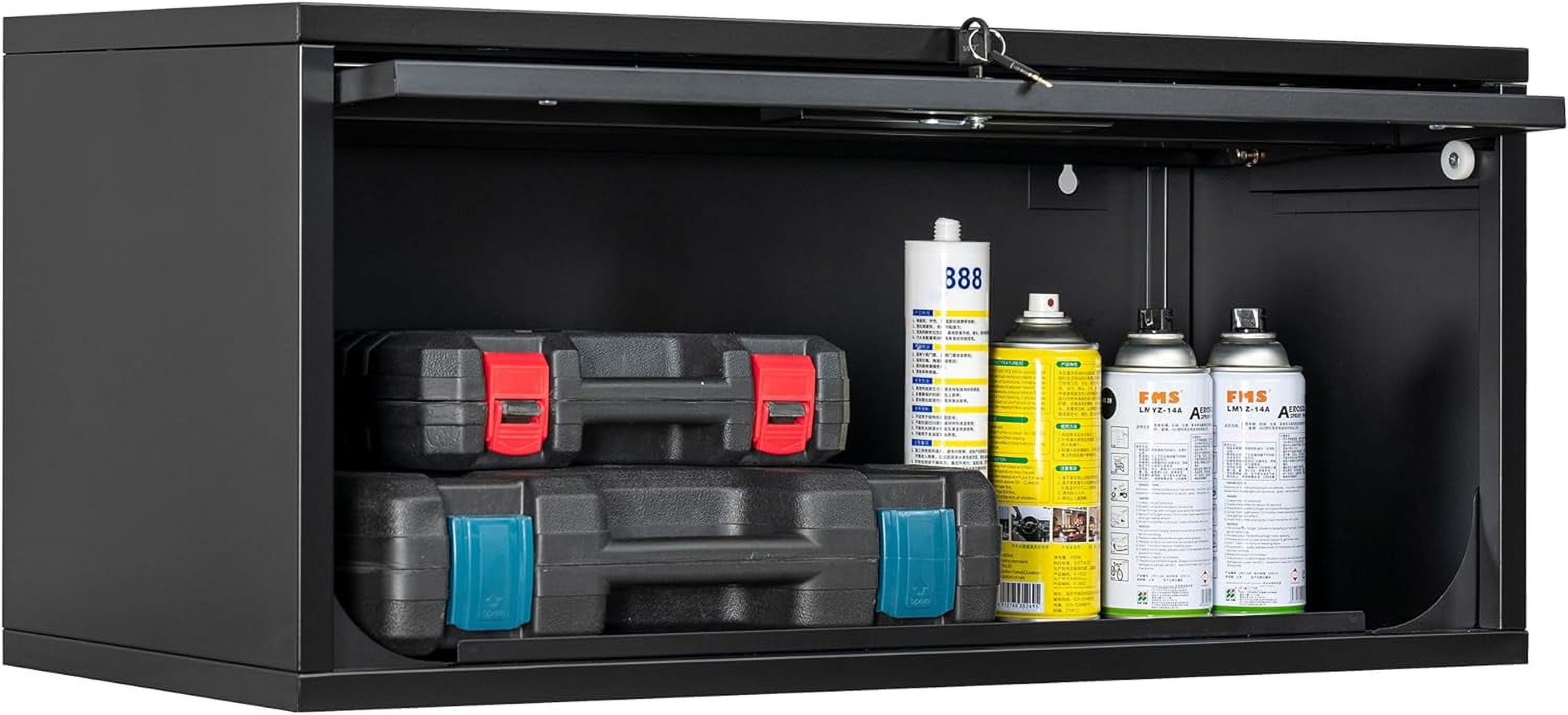 Metal Storage Cabinet Black Wall Cabinets with Locking Door - Wall ...