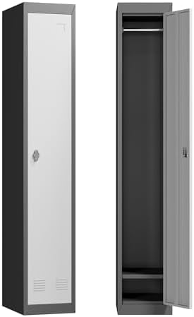 Metal Storage Cabinet with Door, 72’’ Tall Lockers for Employees ...