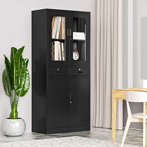 Showcase Display Cabinet 71 Glass Display Cabinet, Metal Storage ...