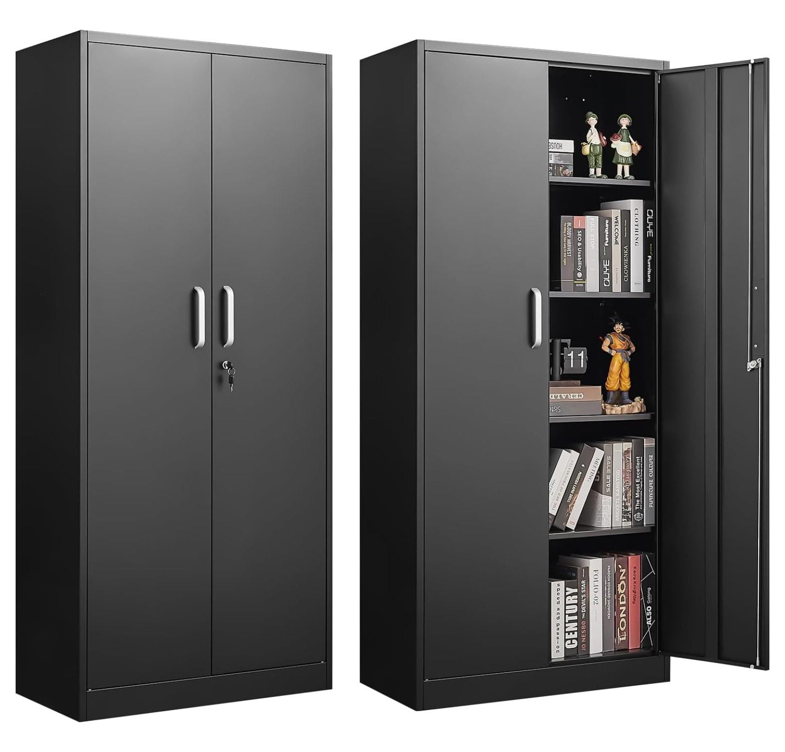 Metal Storage Cabinet, Kitchen Pantry Cabinet, Storage Cabinet with ...