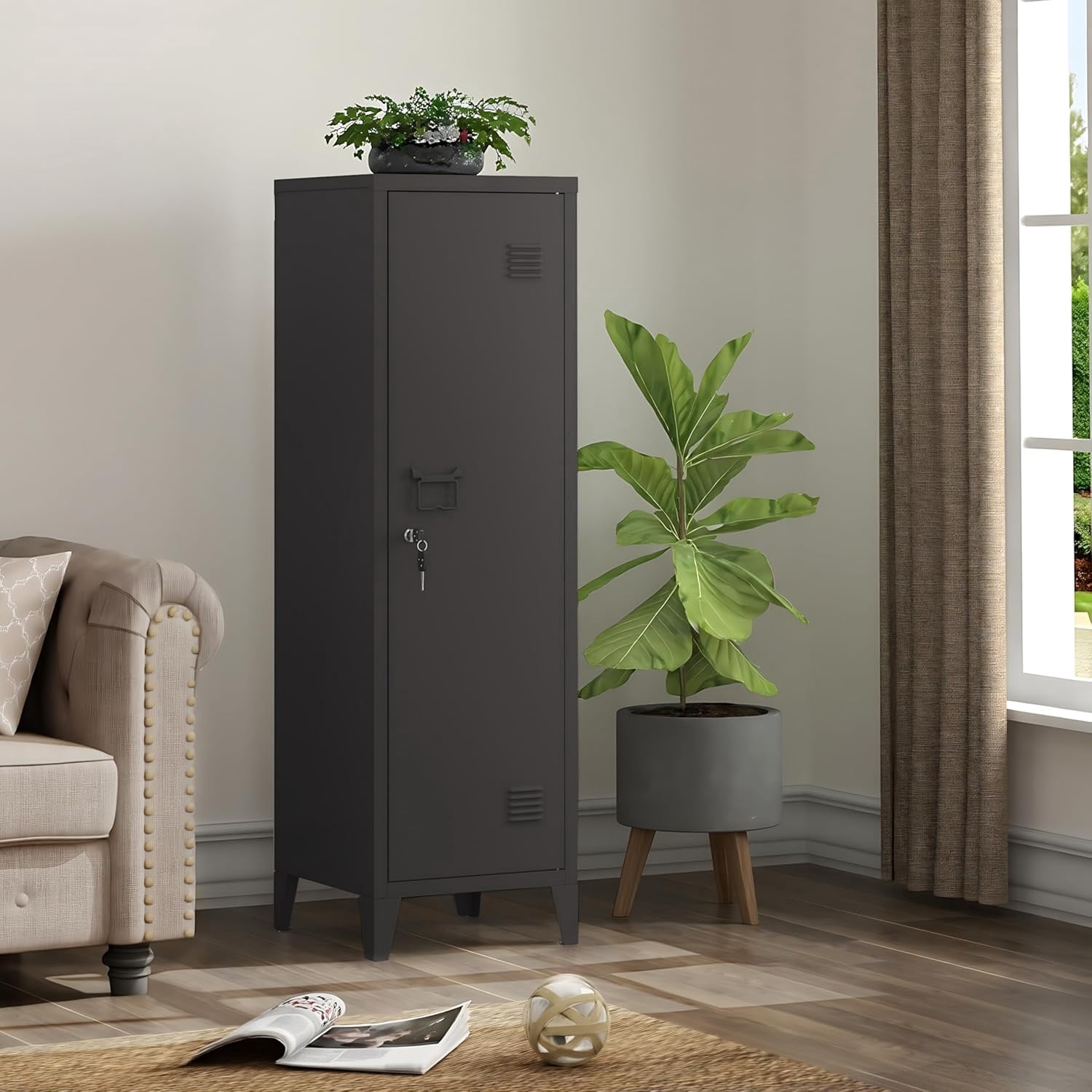 Metal Storage Cabinet with Lock & 2 Keys 50