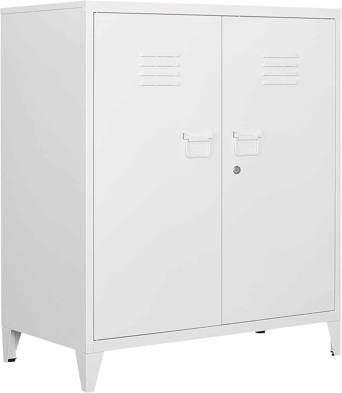 Metal Storage Cabinet with Lock, Locking Cabinets Office Storage ...