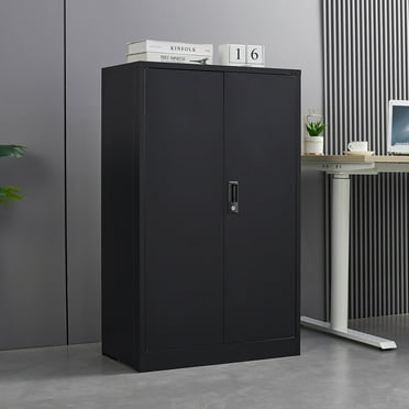 6 Door Metal Accent Storage Cabinet, Freestanding Cupboard with ...
