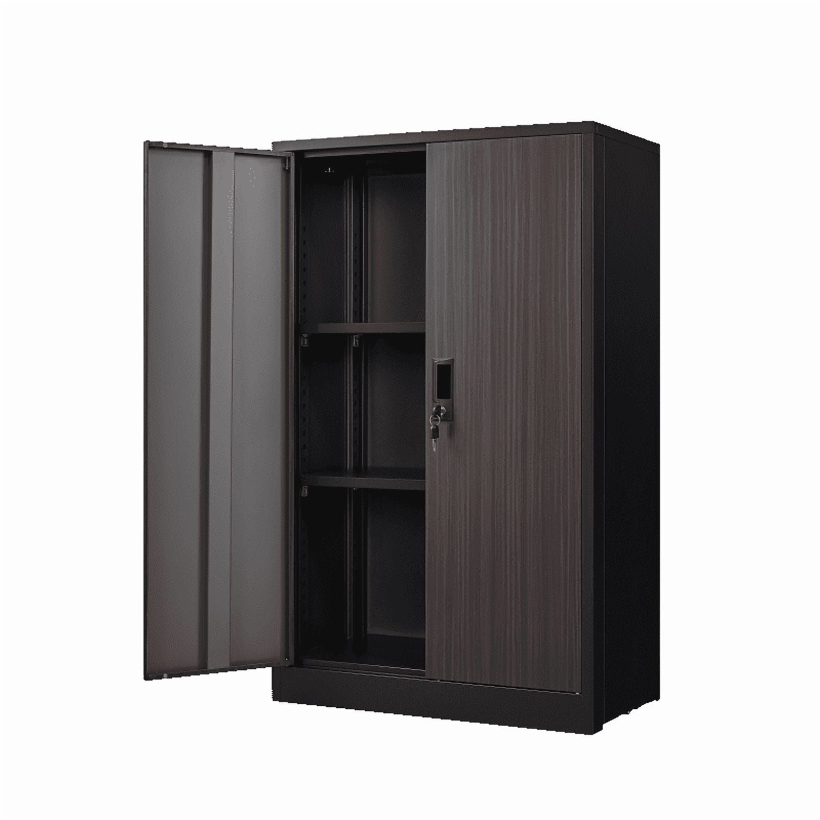 Metal Storage Cabinet with Locking Doors and Adjustable Shelf, Folding ...