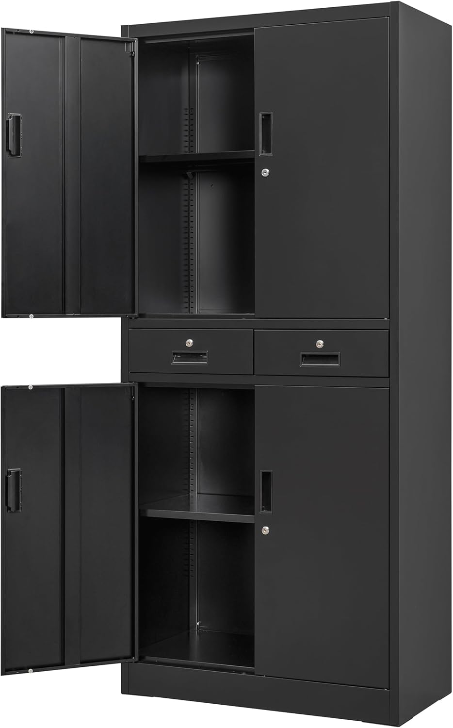 Metal Storage Cabinet, Locking Storage Cabinet with Adjustable Shelves ...