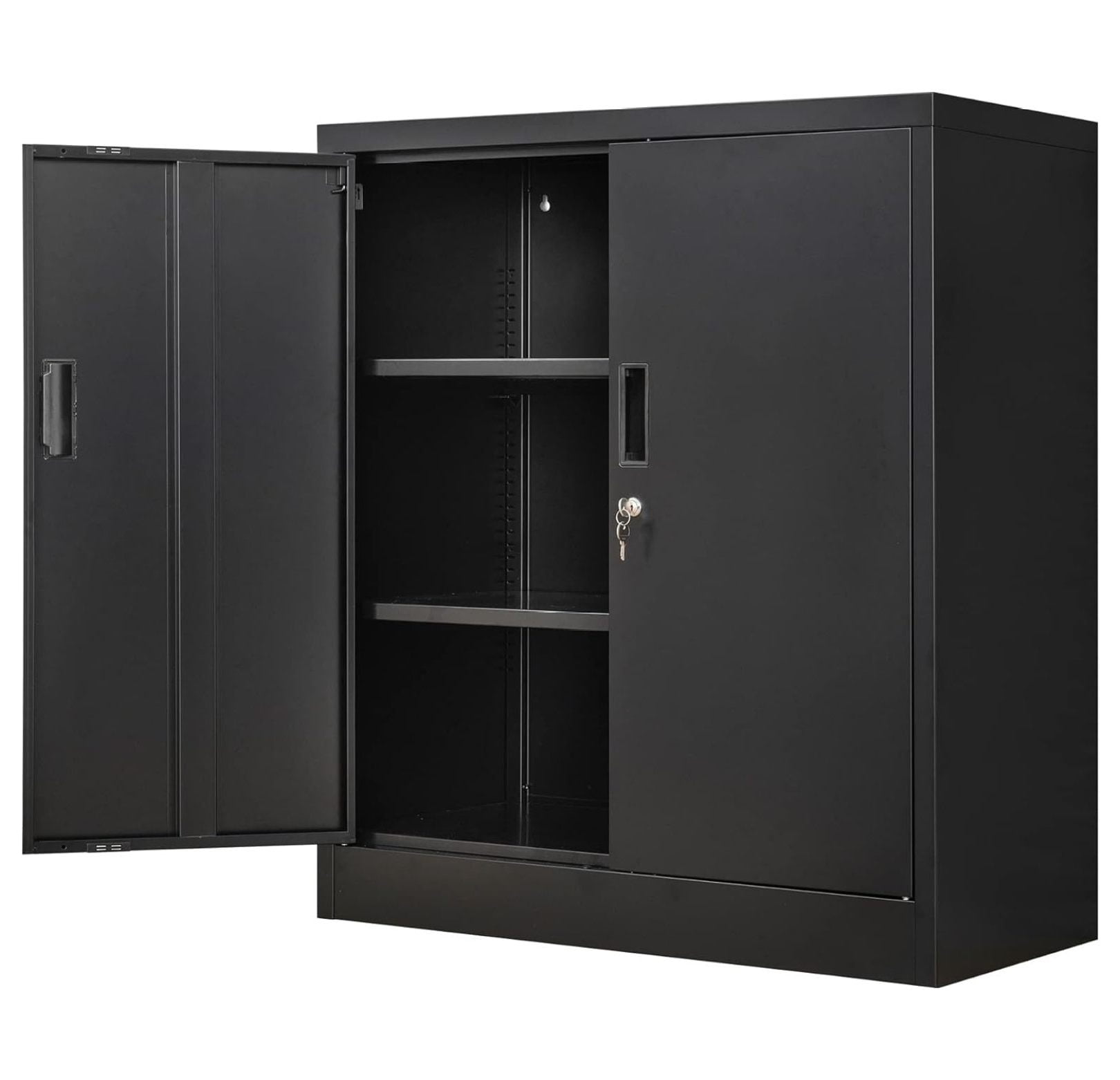 Metal Storage Cabinet, Locking Storage Cabinet with Adjustable Shelves ...