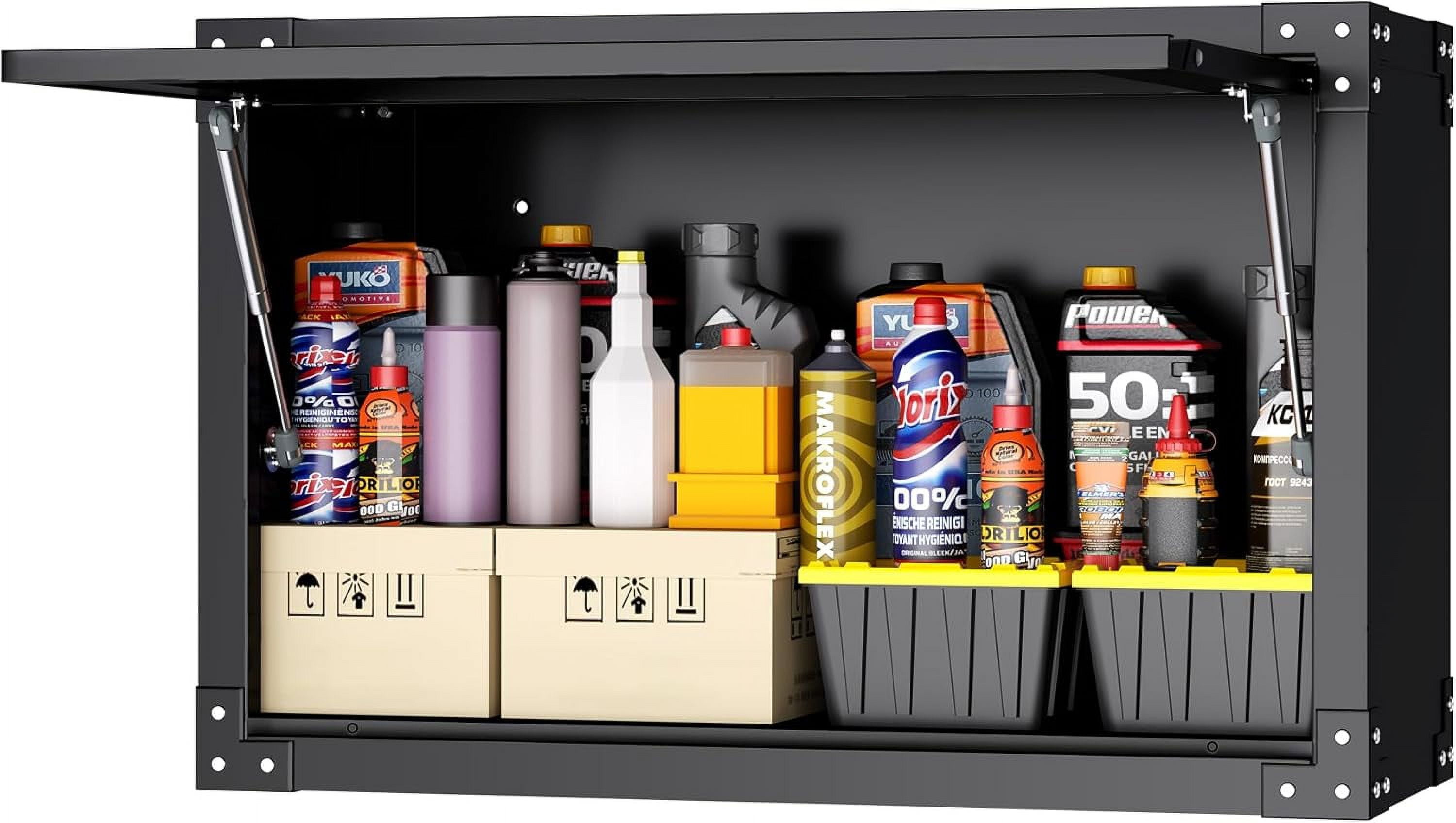 Metal Storage Cabinet, Metal Small Wall Cabinets with Up-flip Door ...