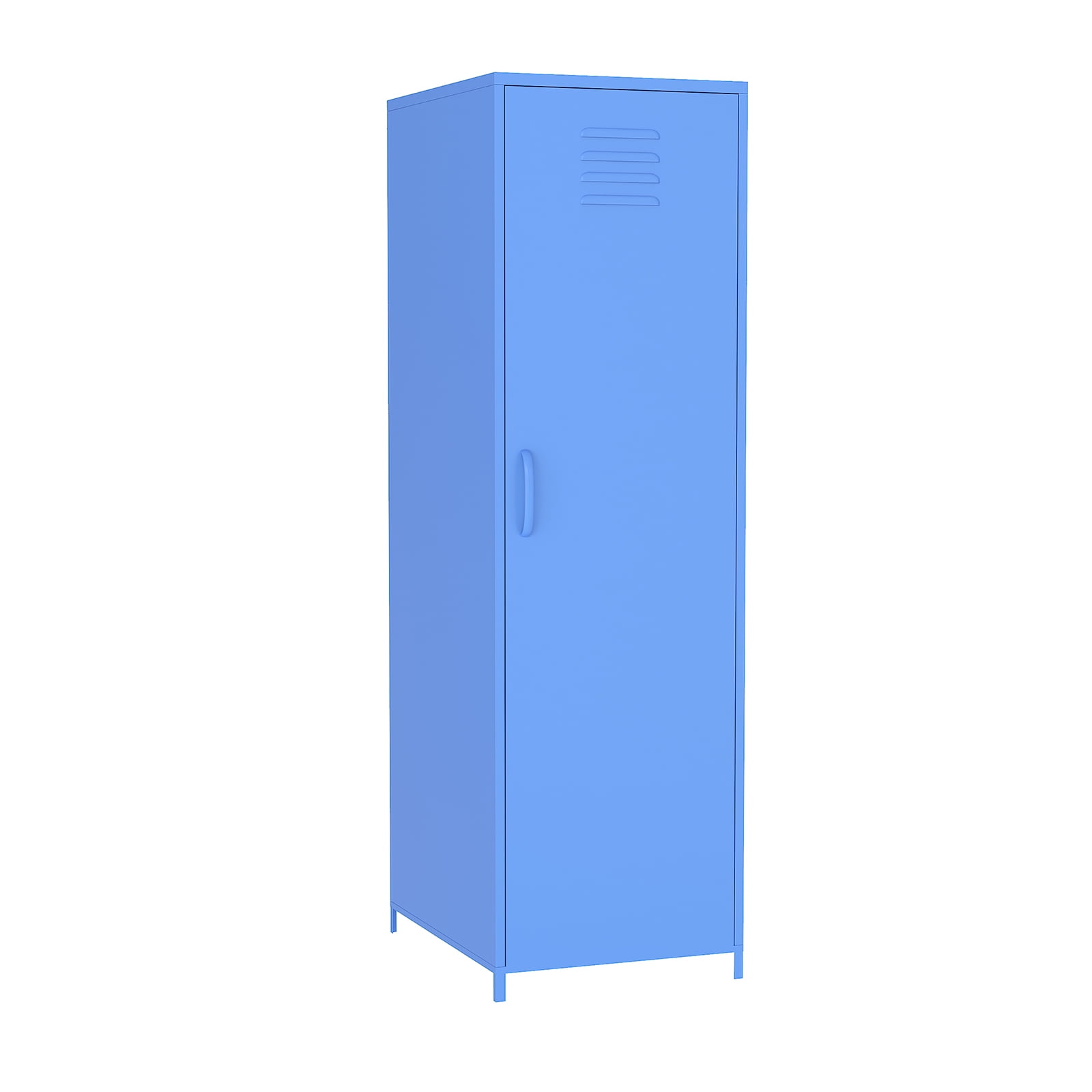 Metal Storage Cabinet With 3 Grid Hanging Rod, 3 Storage Spaces, Single ...