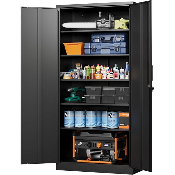 Metal Storage Cabinet by Heavy Gauge Steel Locker Cabinet with Key Lock ...