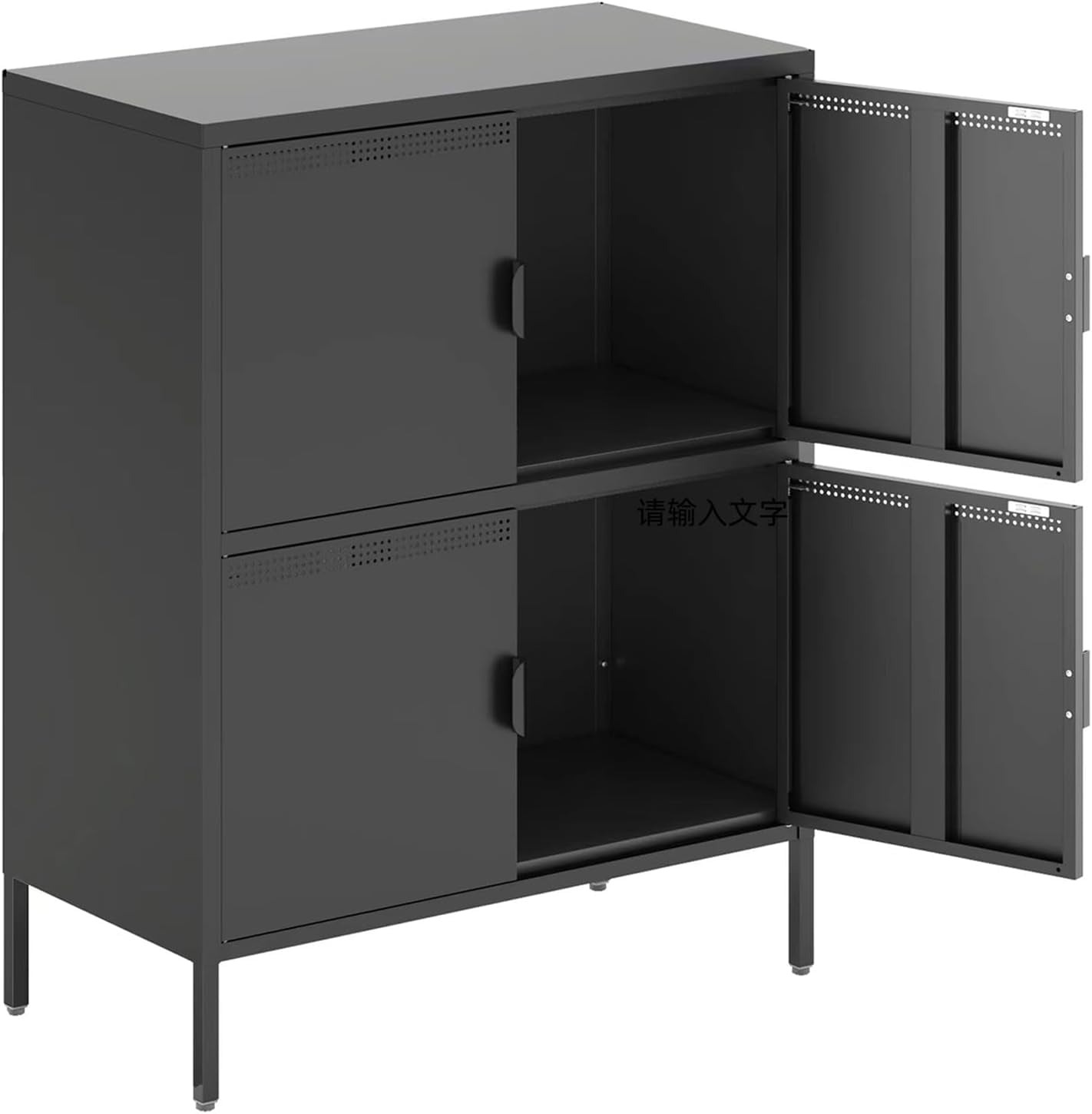 Metal Storage Cabinet with 4 Doors Storage Sideboard with Adjustable ...
