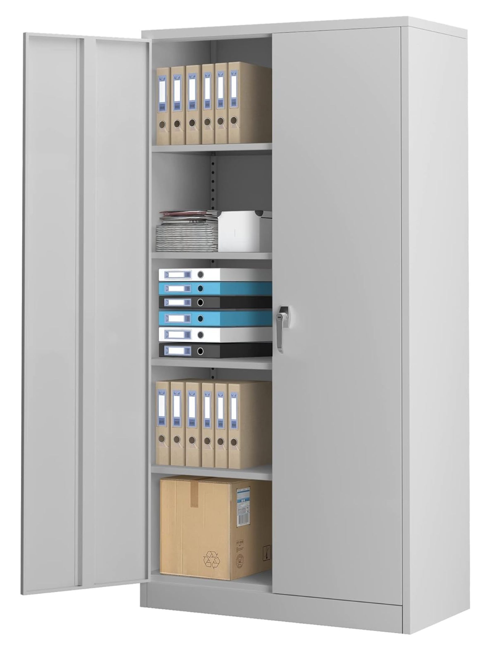 Metal Storage Cabinet with Lock, Steel Storage Cabinets with Door and ...