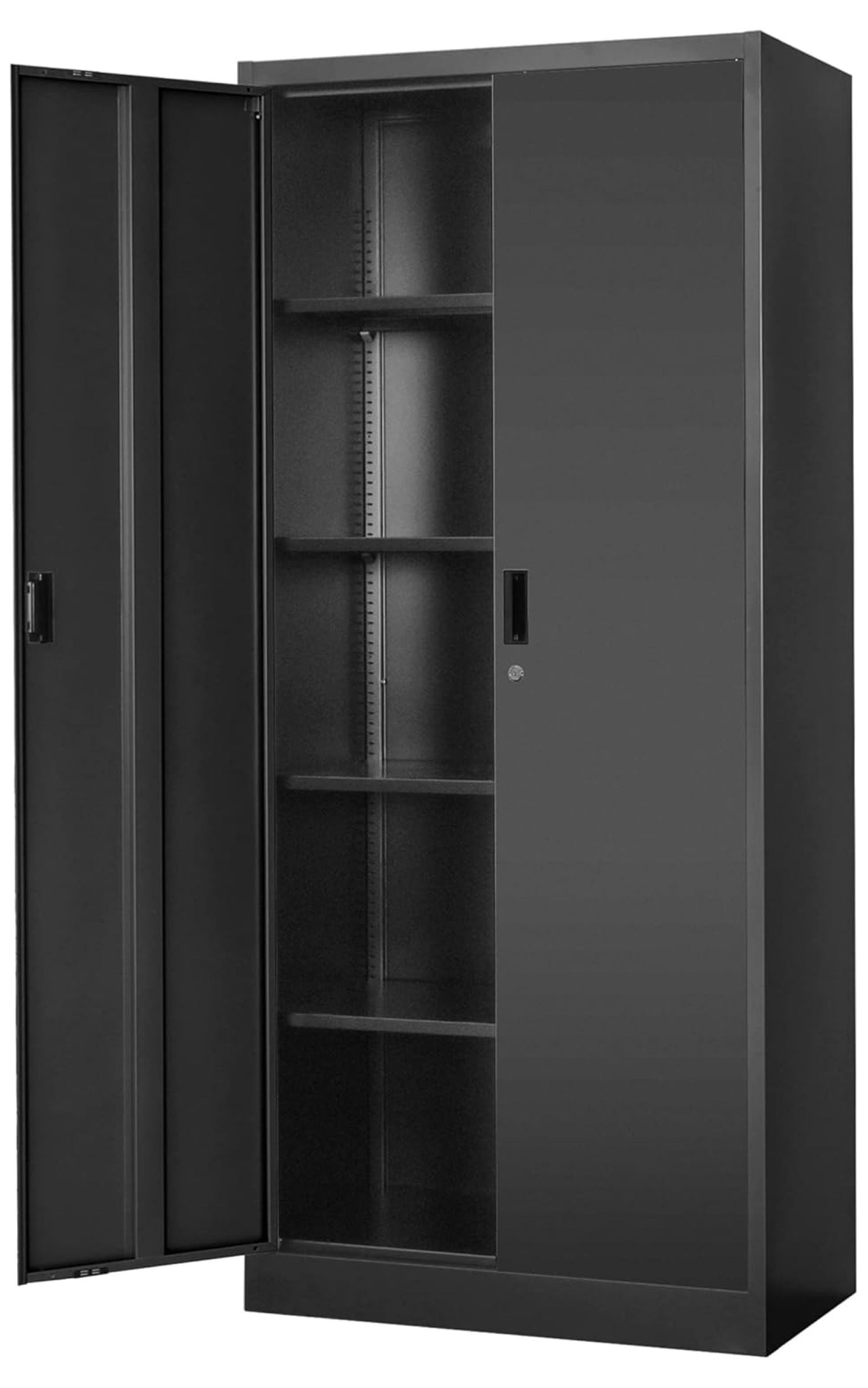 Metal Storage Cabinet with Locking Doors and Adjustable Shelves, 71 ...