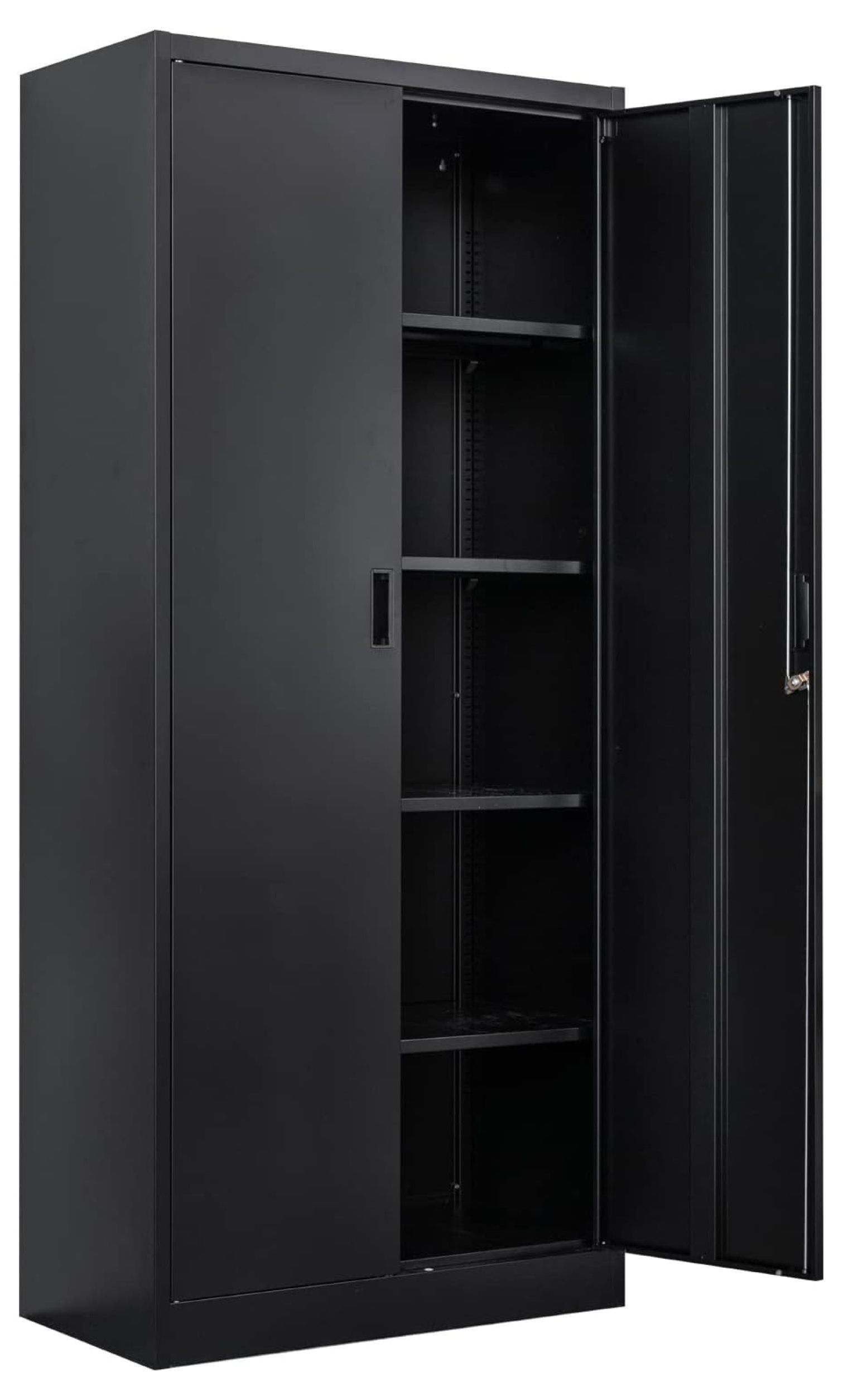 Metal Storage Cabinet with Locking Doors and Adjustable Shelves, Office ...